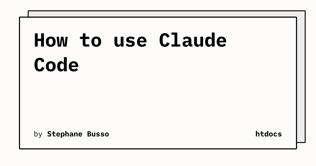 How to use Claude Code