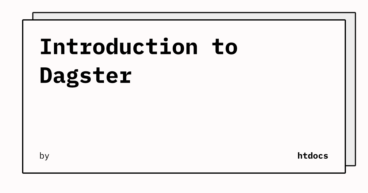 Introduction to Dagster